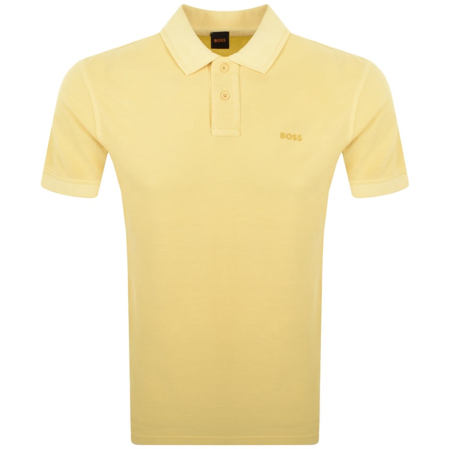 BOSS Prime Polo T Shirt Yellow | Mainline Menswear